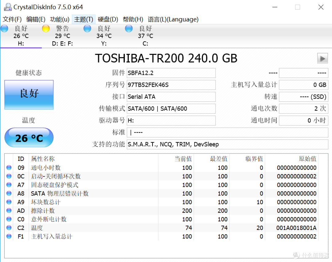 性能OR可靠？TOSHIBA 东芝 TR200 固态硬盘_固态硬盘_什么值得买