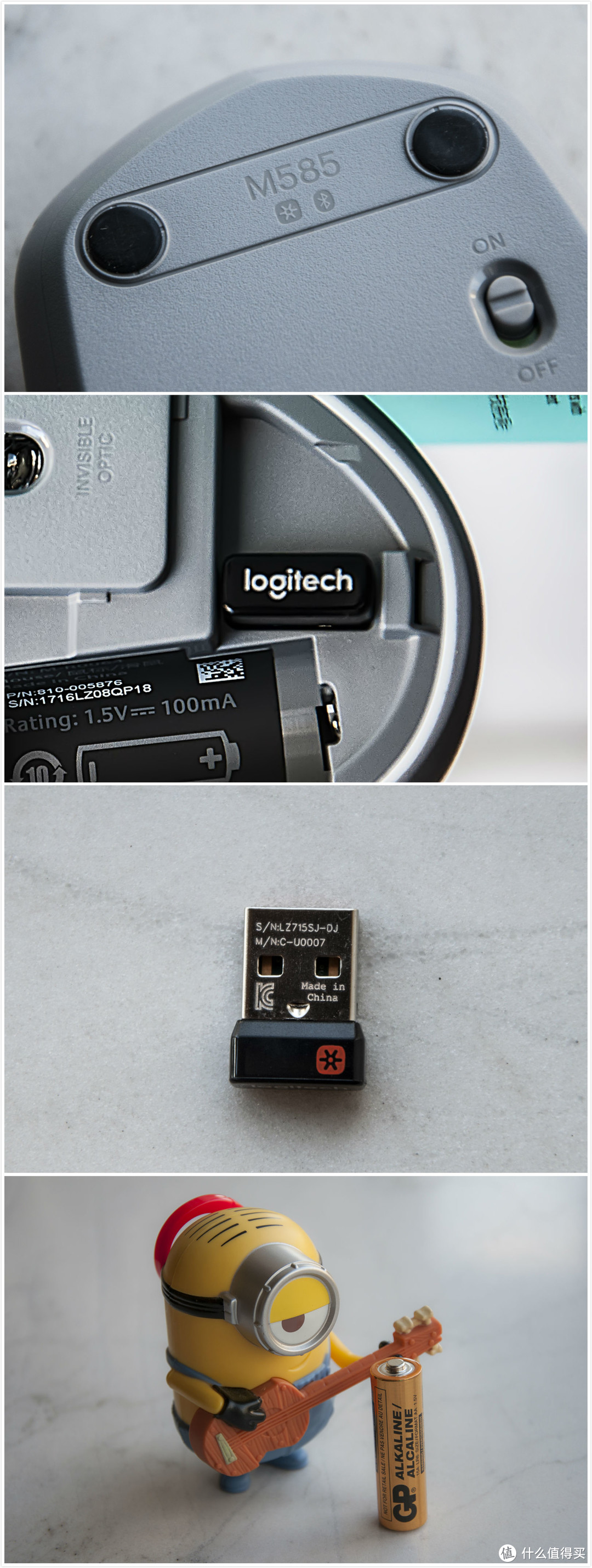 Logitech 罗技 585 鼠标开箱与FLOW功能解析_鼠标_什么值得买