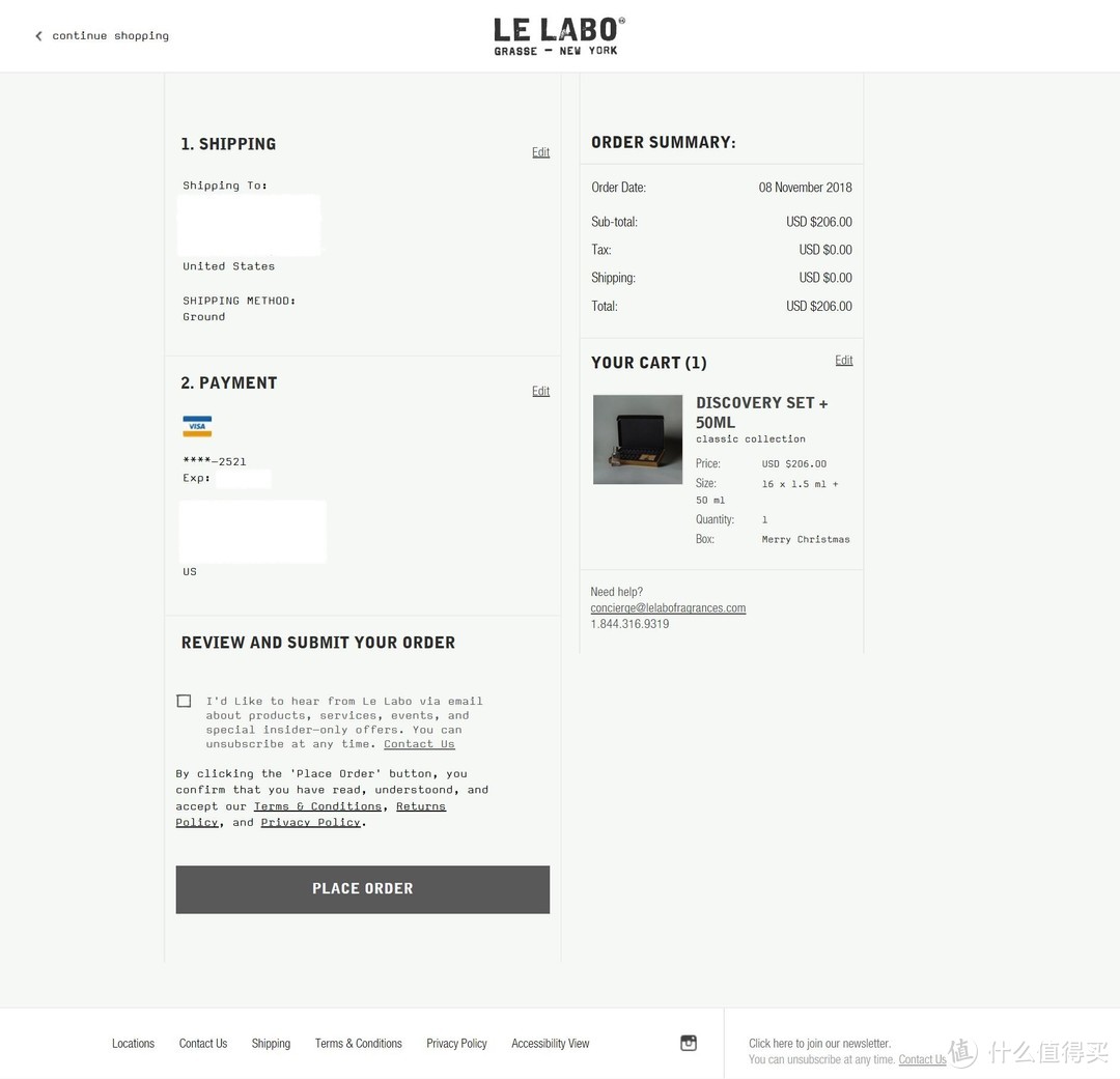 第一次体验Le Labo官网买香水_支付_什么值得买