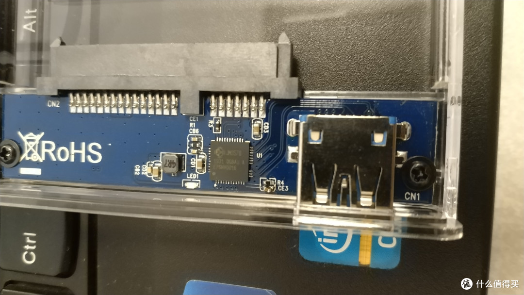 两款20元廉价2.5寸移动硬盘盒 JMS578 对比斐讯盒子 JMS576 固态+机械 _移动硬盘_什么值得买