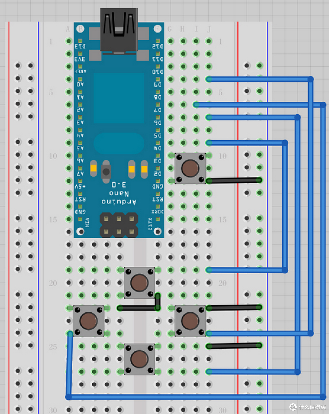 利用ARDUINO LEONARDO自制指点杆_电脑配件_什么值得买