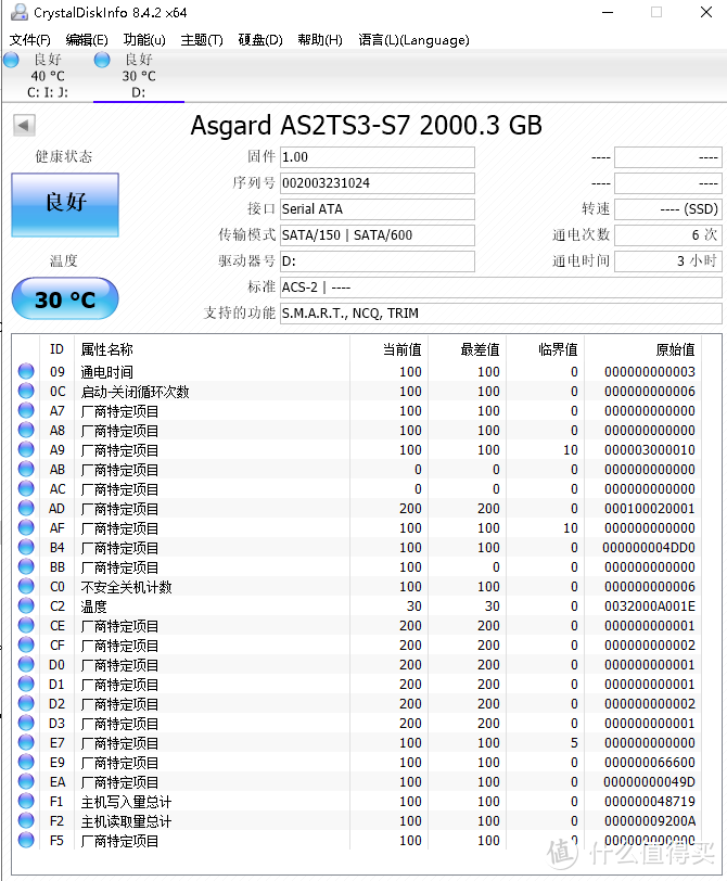 阿斯加特2TB SATA SSD测评，999的大容量消费级固态硬盘让人很满足_固态硬盘_什么值得买