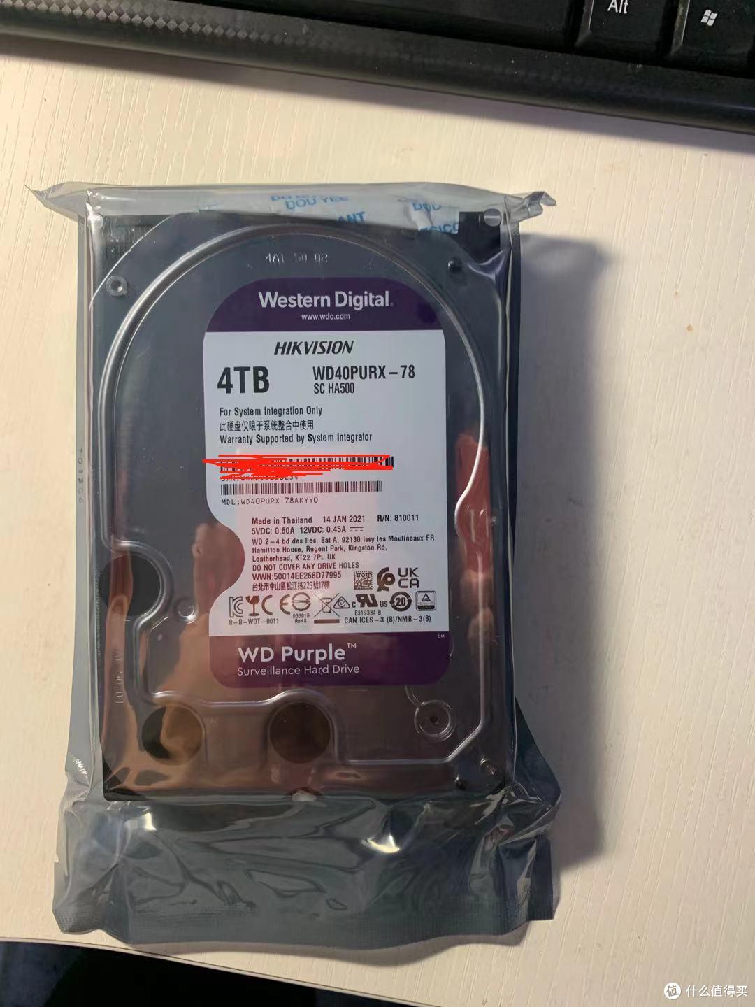 PDD的海康威视WD40PURX硬盘晒单_机械硬盘_什么值得买
