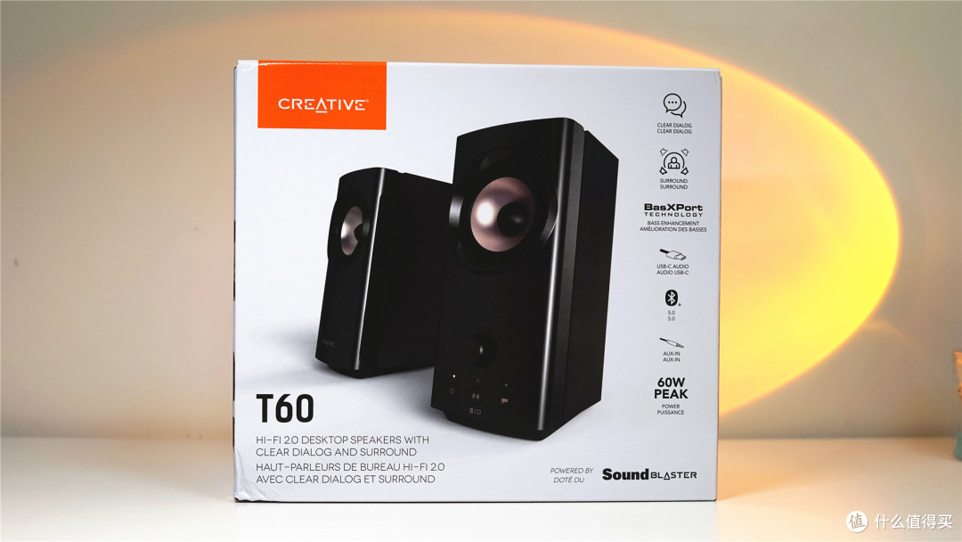 多种声学功能于一身——CREATIVE 创新 T60桌面音箱_音箱_什么值得买