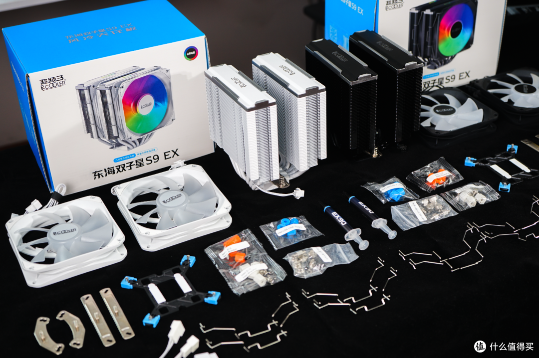 颜值绝了？超频三旗下最好看的风冷散热器——东海双子星S9 EX上手评测_CPU散热器_什么值得买
