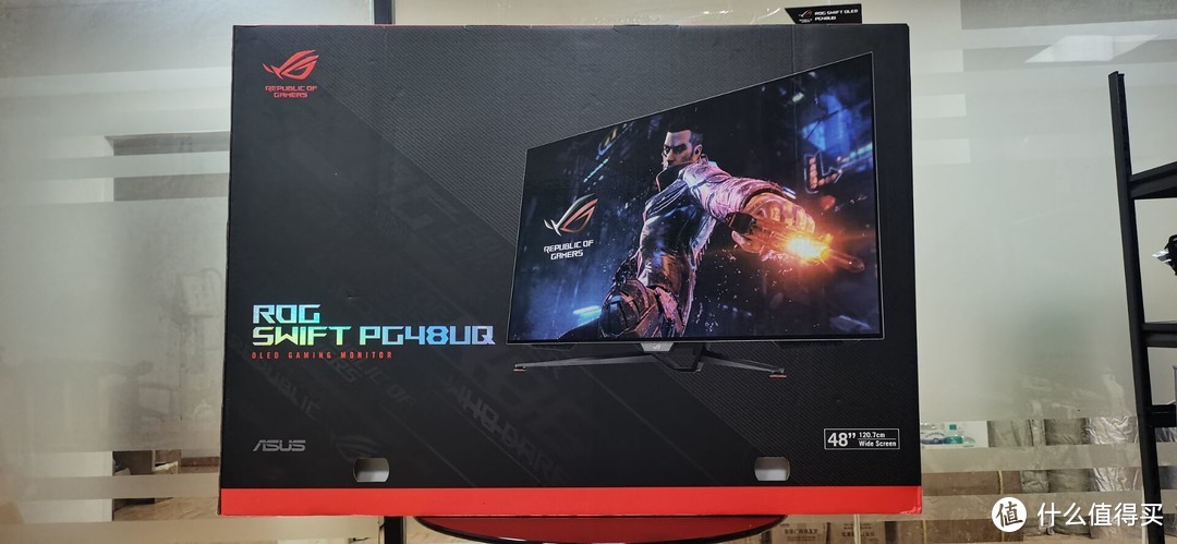 华硕|新品王者ROG 48寸开箱 PG48UQ 超乎你的想象_显示器_什么值得买
