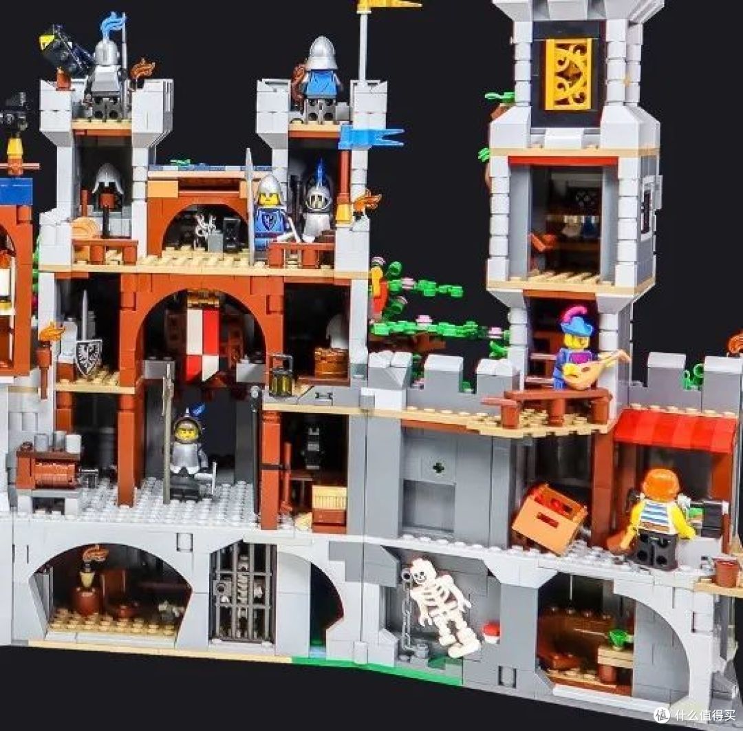 乐高城堡MOC欣赏：黑鹰骑士版本的10305城堡_拼插积木_什么值得买
