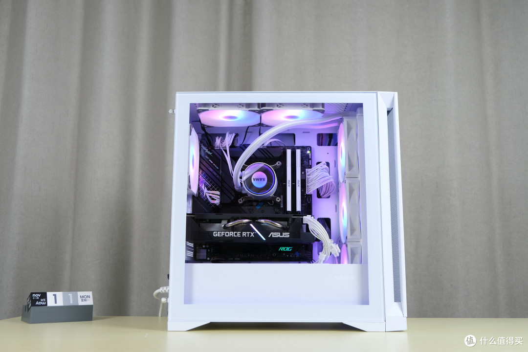 高颜值纯白主机好搭档，先马 颜之神mini AIR雪装版+KW360DW 白色水冷 上机体验_台式机_什么值得买