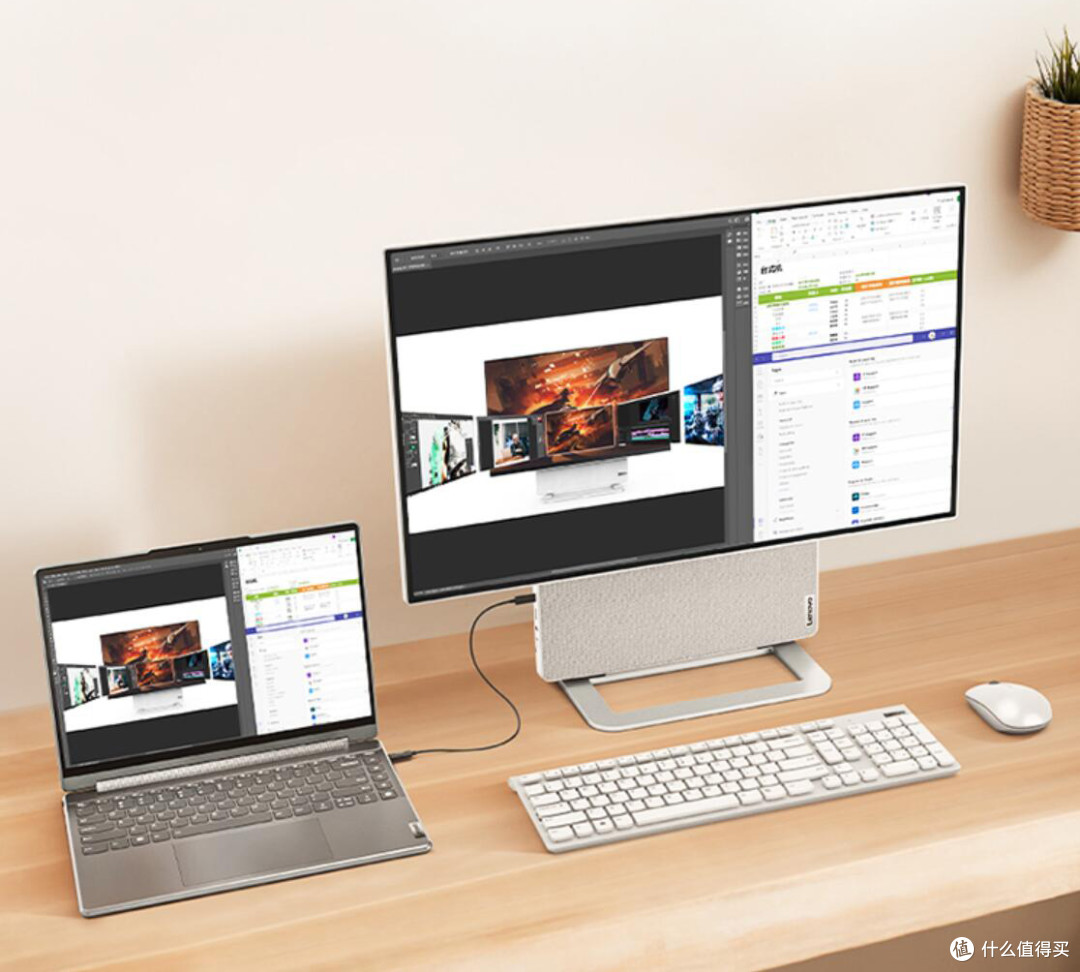 PC一体机？4K显示器？联想YOGA 27 2022：我全都有~_一体机_什么值得买