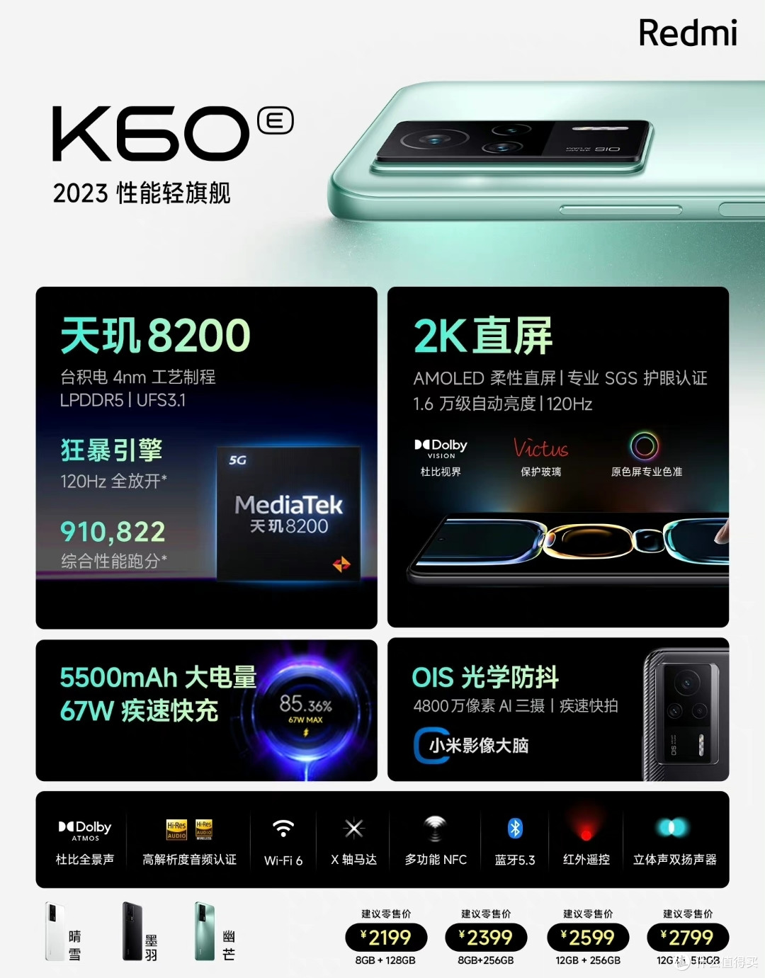 红米K60系列三款新机发布，2199起~附首发价！_安卓手机_什么值得买