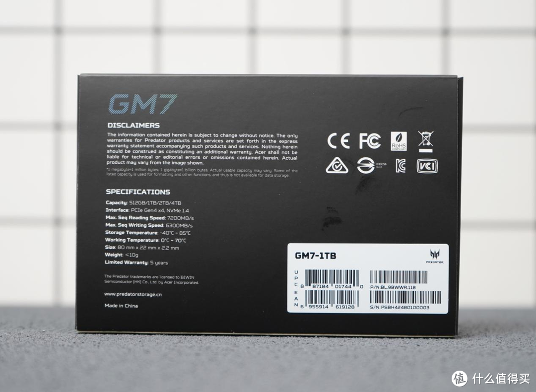 宏碁掠夺者GM7评测：PCIe 4.0 SSD中的佼佼者！_固态硬盘_什么值得买