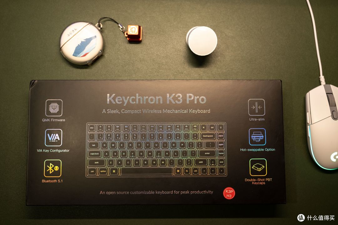 全新升级，依旧令人惊艳的矮轴小键盘keychron K3 Pro首发评测！附VIA改键教程~_无线键盘_什么值得买