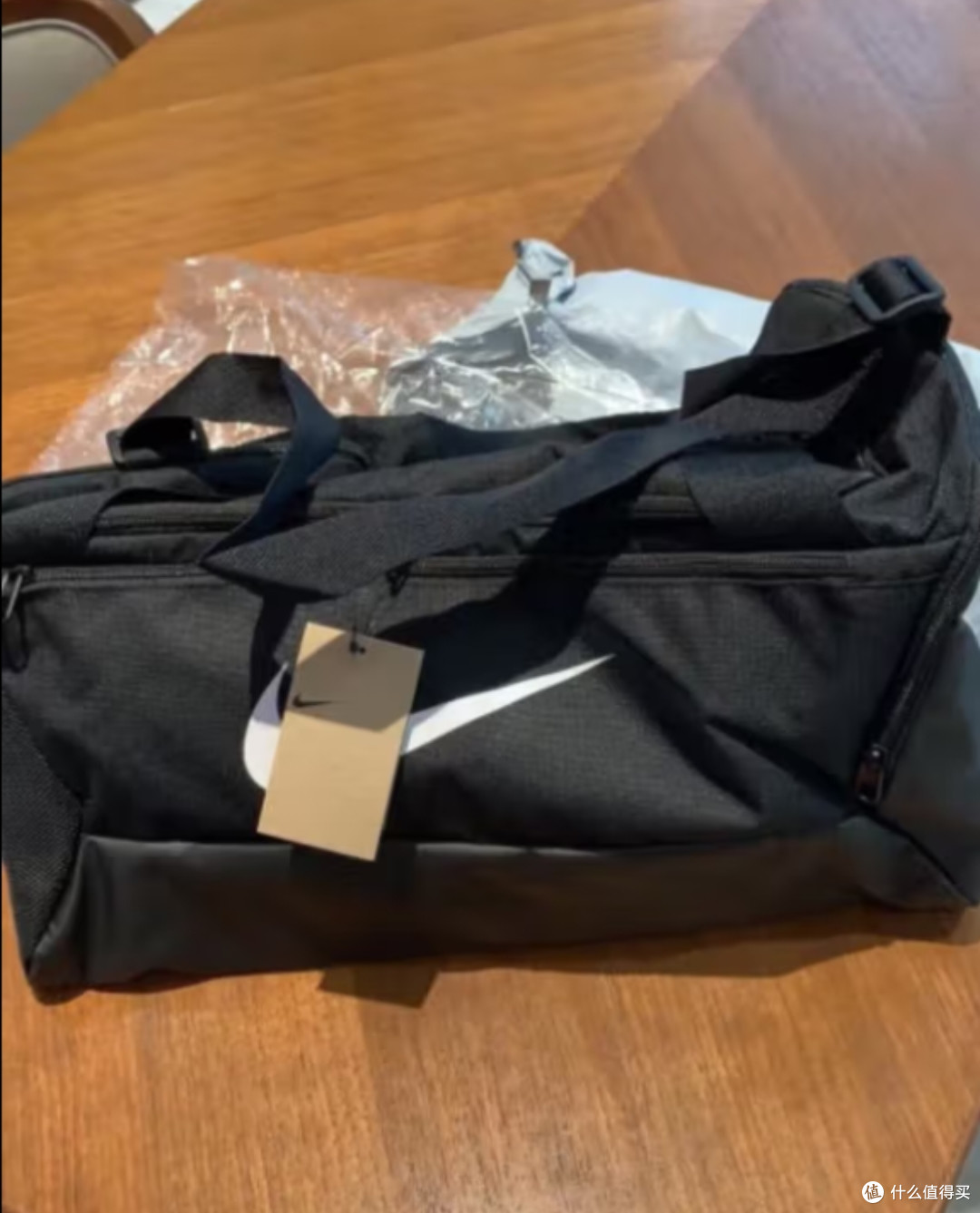 耐克NIKE男女通款单肩包桶包BRASILIA休闲包DH7710-010黑色大码_女士单肩包_什么值得买