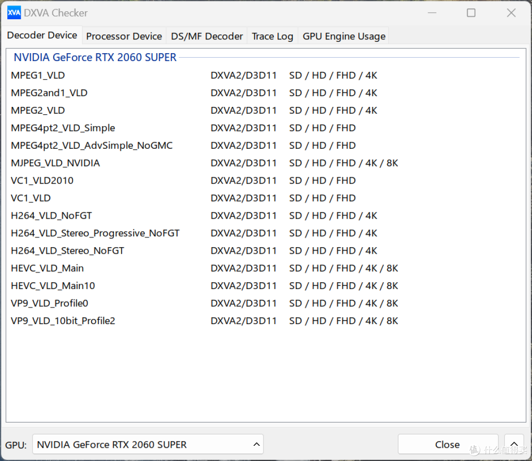 显卡视频编码检测神器DXVA Checker_软件应用_什么值得买