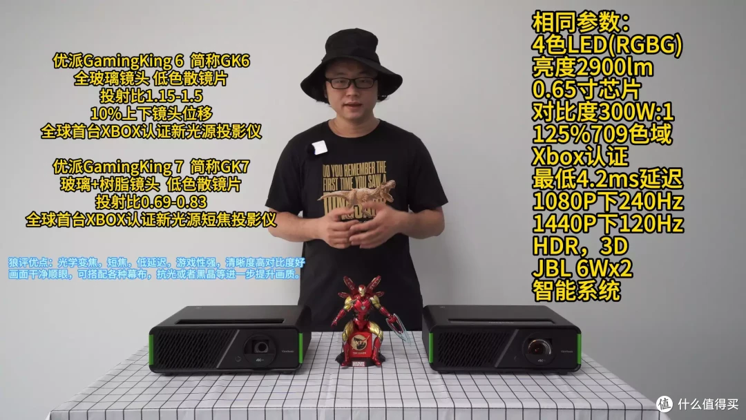 优派GK6与GK7！大芯片4K短焦，重磅首测！首台Xbox认证新光源投影仪_投影仪_什么值得买