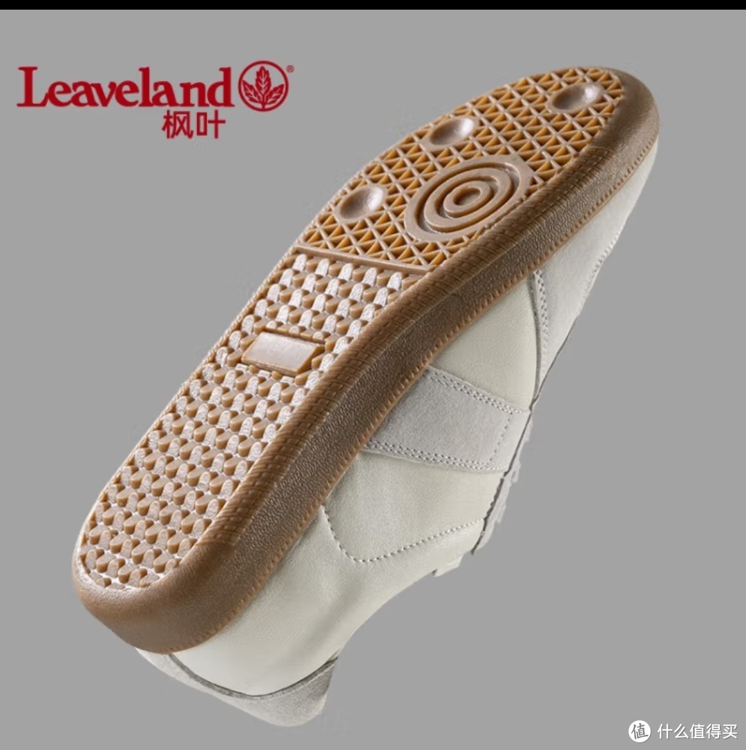 枫叶（leaveland）意大利男鞋2023新品真牛皮复古情侣款德训鞋户外男士运动休闲板鞋_男士休闲鞋_什么值得买