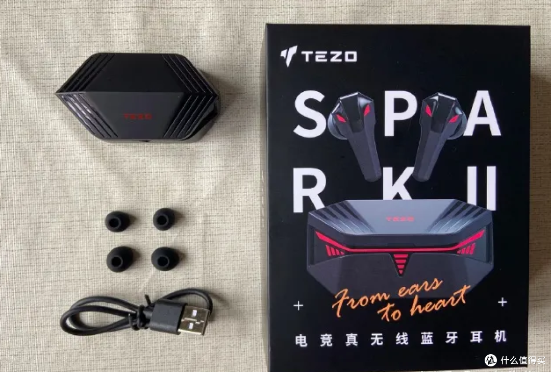低延迟专业电竞游戏耳机，Tezo Spark火花Ⅱ体验分享！_蓝牙耳机_什么值得买