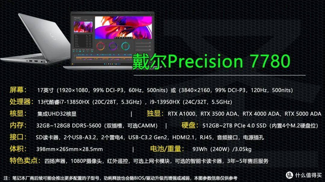 71999元的笔记本见过没？戴尔Precision 7780为啥这么贵？！_移动工作站_什么值得买