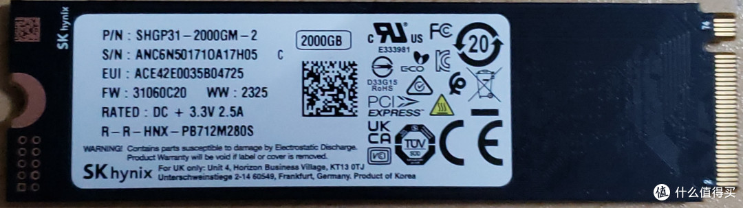 PCIe 3.0旗舰产品——SK Hynix Gold P31 2T评测_固态硬盘_什么值得买