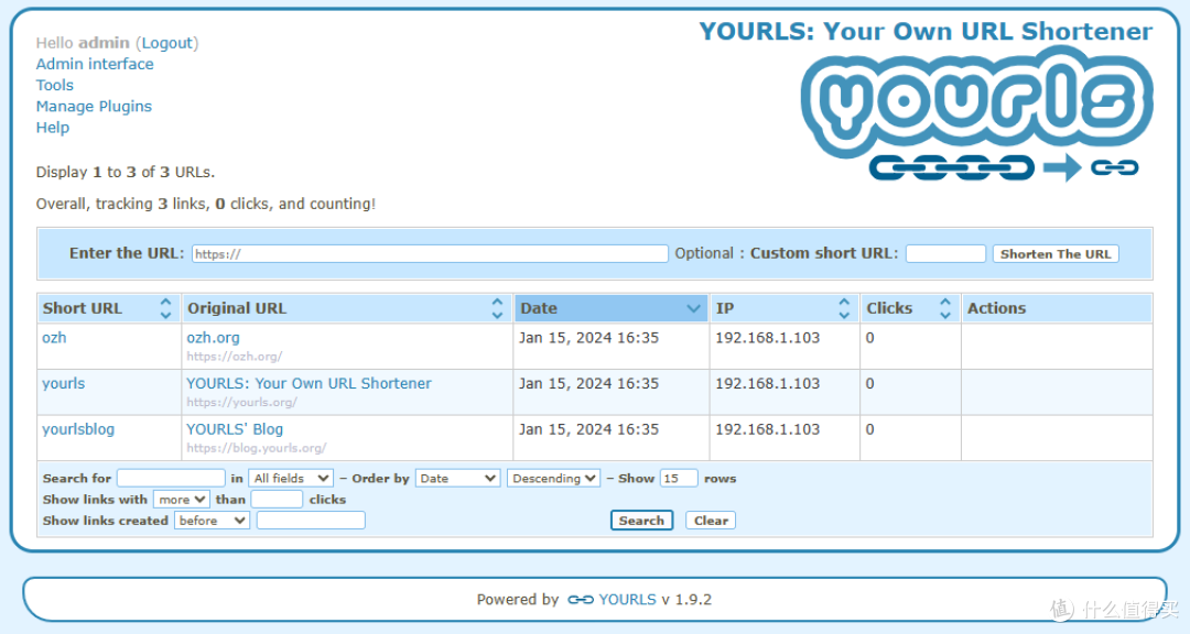 魔法变变变，网址短短短💛部署自托管域名缩短工具——YOURLS_NAS存储_什么值得买