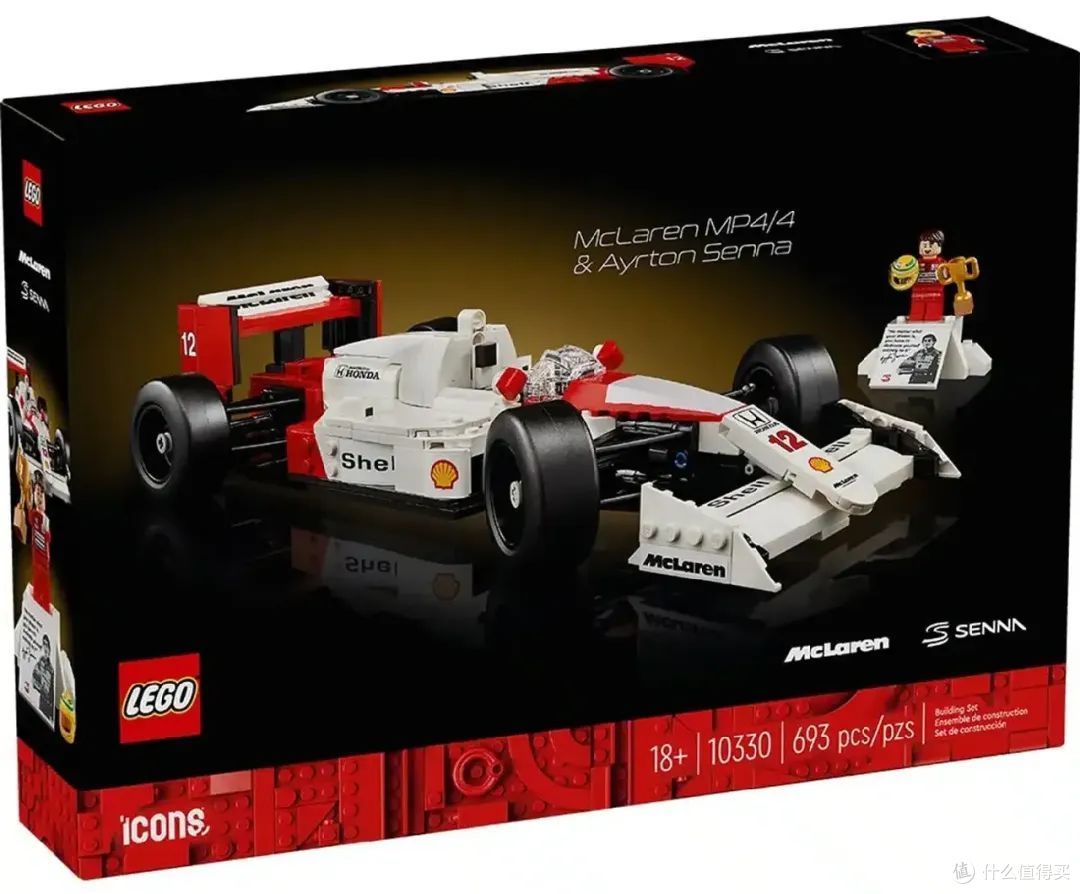 艾尔顿·塞纳再现！乐高Icons系列10330迈凯伦MP4/4 F1赛车首图！_积木拼插_什么值得买