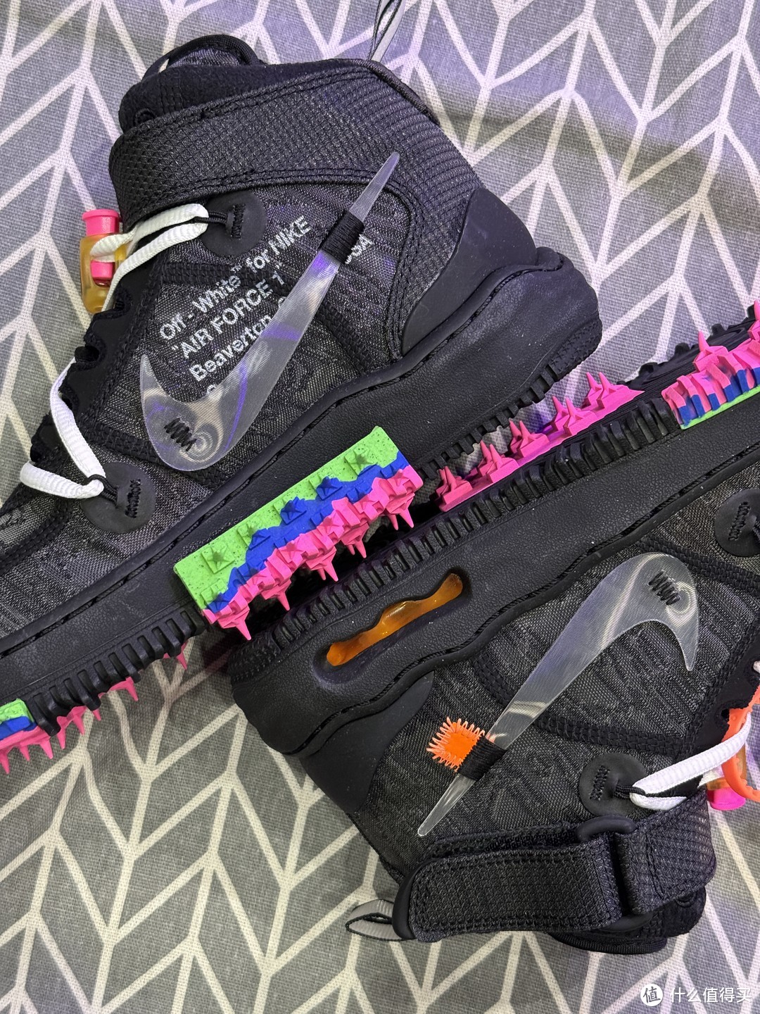 跌下神探的off white联名，Nike AIR FORCE 1 MID SP_运动板鞋_什么值得买