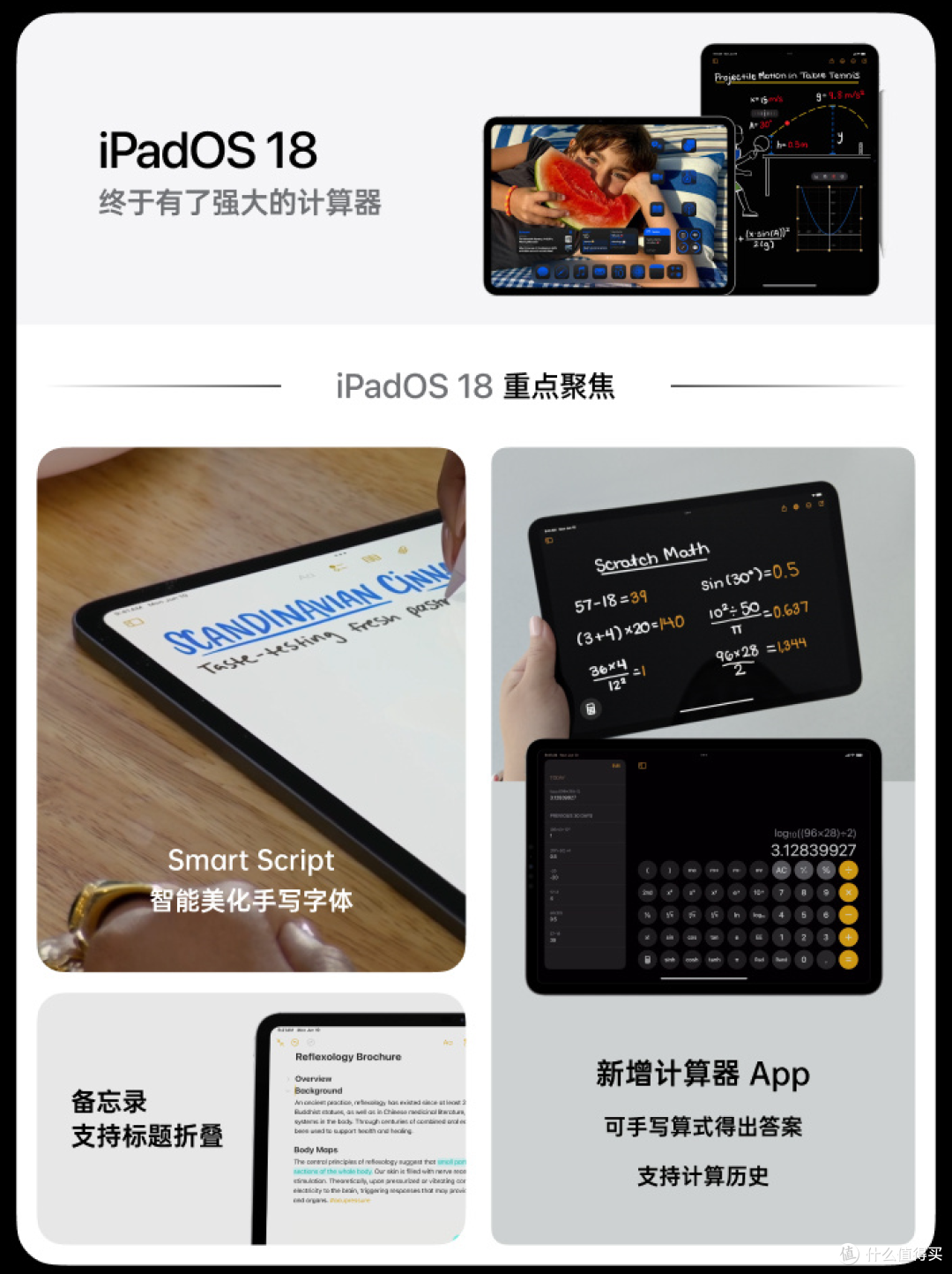 苹果WWDC24：绝对史诗级！ iPhone能通话录音了！iPad终于有计算器了！重新定义什么叫AI……15Pro真值！_手机_什么值得买