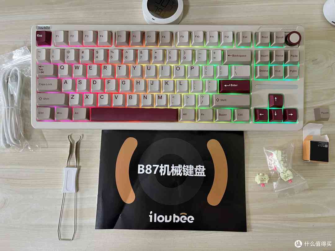 性价比之选，实力与颜值并存的ilovbee B87机械键盘_无线键盘_什么值得买