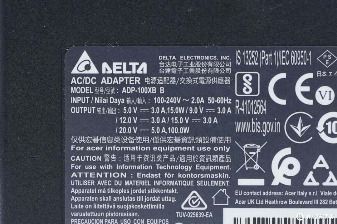 拆解报告：Acer宏碁100W USB-C电源适配器ADP-100XB B_充电器_什么值得买