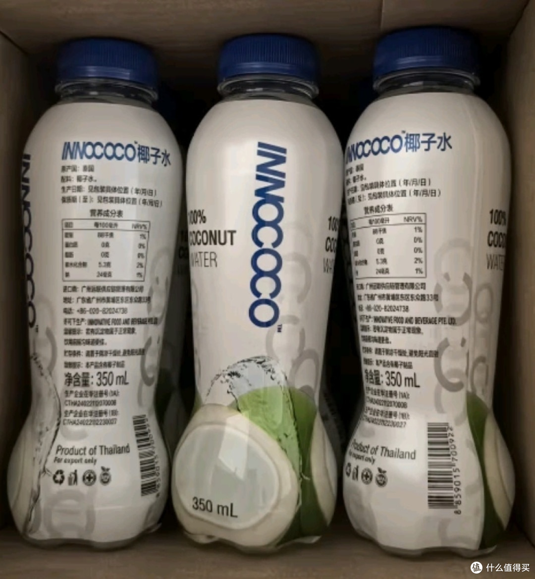 INNOCOCO 泰国进口 100%纯椰子水：运动补水的绝佳之选_纯果汁_什么值得买