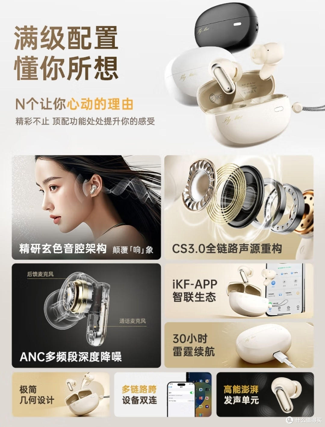 iKF Fly Max，让音乐更动听的秘密武器！_蓝牙耳机_什么值得买