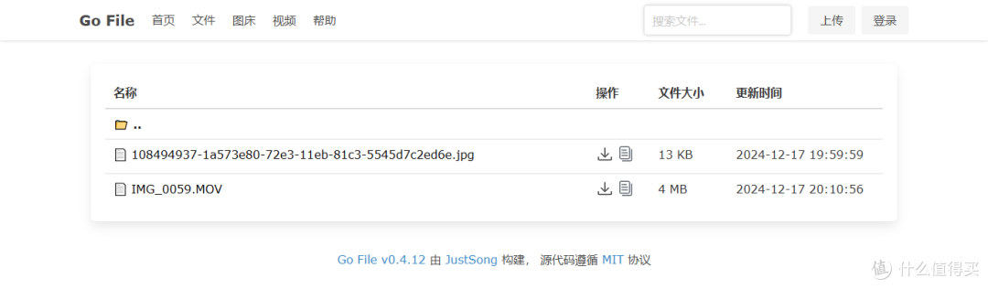 开箱即用！NAS部署Go File：极简文件分享工具_网络存储_什么值得买