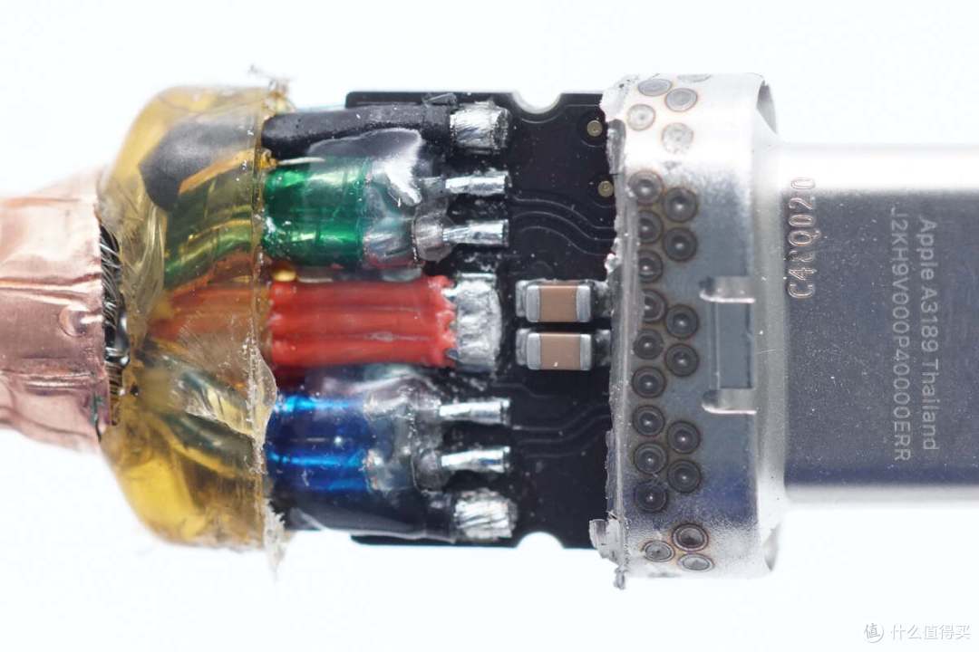 拆解报告：苹果1米雷电5 Pro编织数据线A3189_数据线_什么值得买