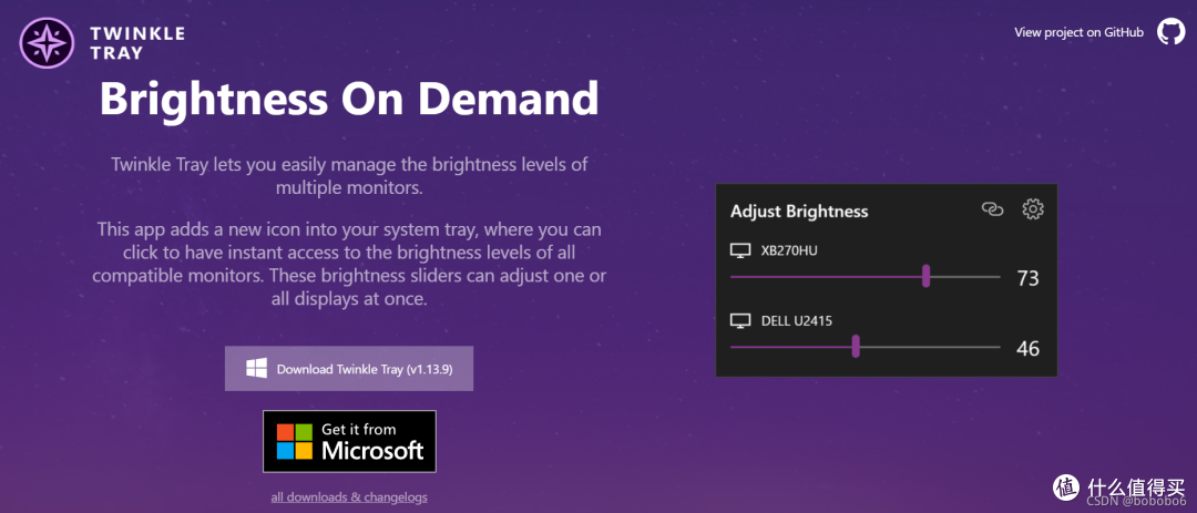 Twinkle Tray 一款适用于 Windows 系统的屏幕亮度调节软件_显示器_什么值得买