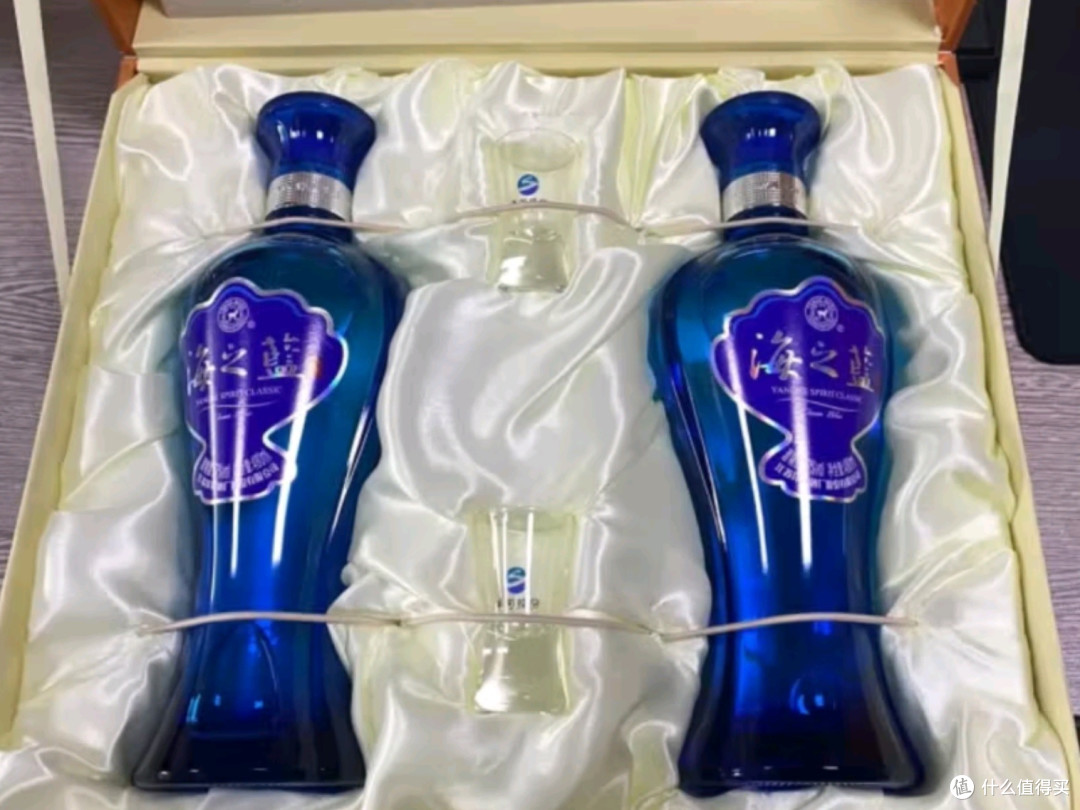 洋河蓝色经典海之蓝52度480ml*2瓶礼盒装绵柔浓香型白酒测评_白酒_什么值得买