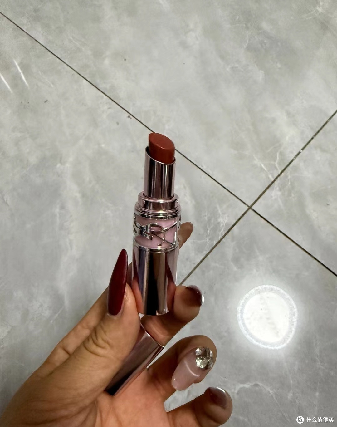 YSL圣罗兰粉管7B：一抹水光，自然显色_口红_什么值得买