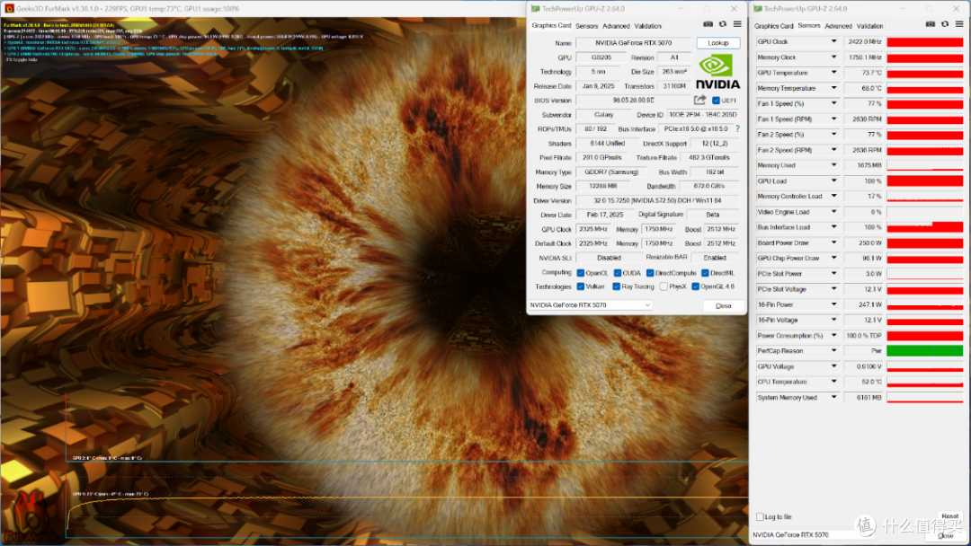 甜品来袭？售价4599，影驰RTX 5070 FIRE显卡搭配98X3D实测分享_CPU_什么值得买