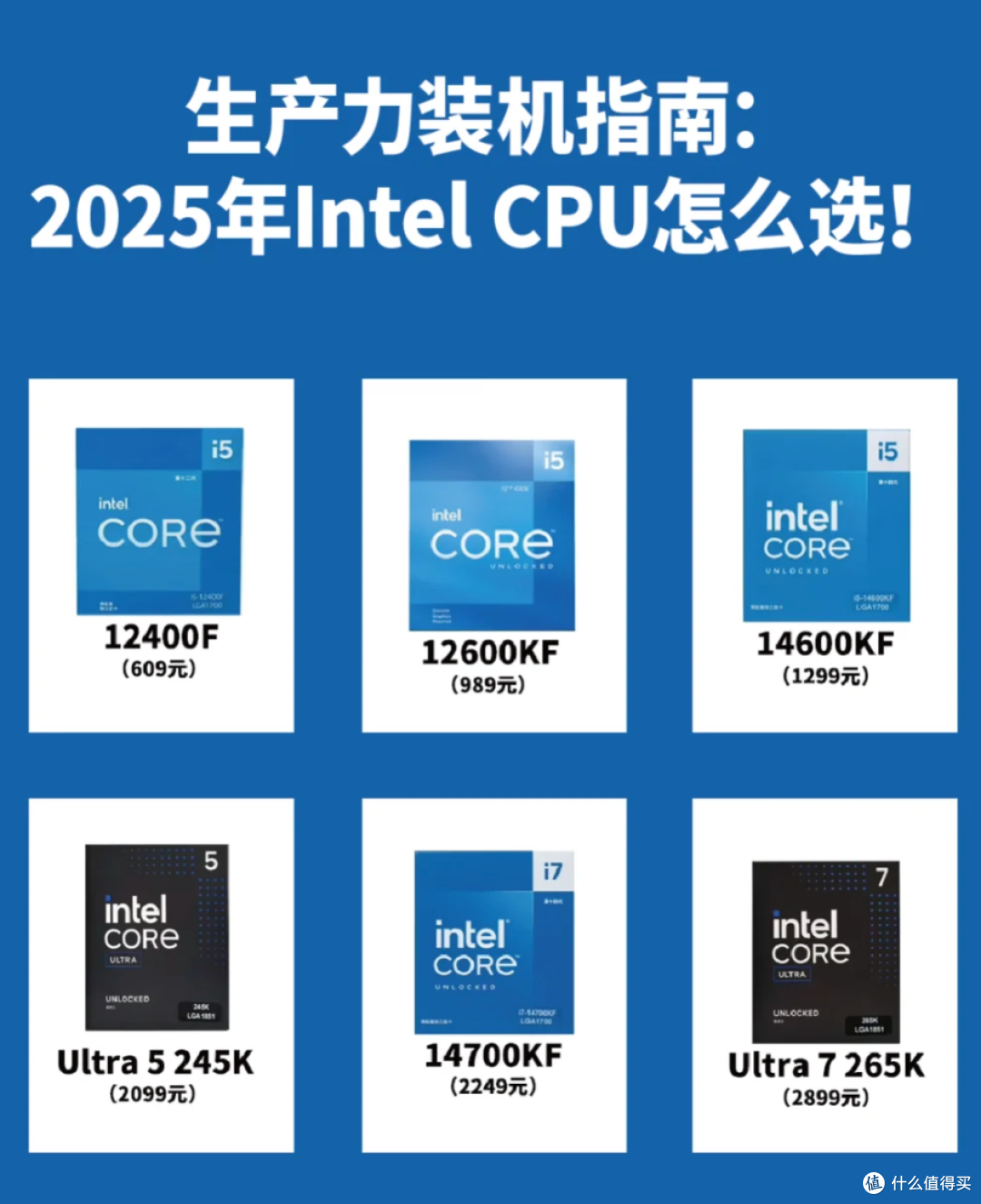 生产力装机指南：2025年Intel CPU怎么选？_家用电脑_什么值得买